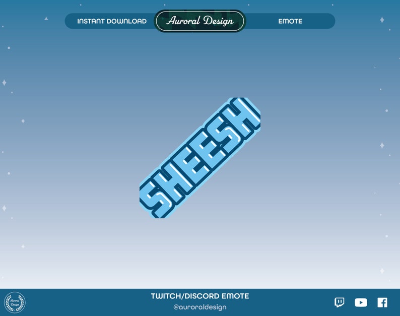 SHEESH Twitch Emote - Blue/pink/green/black/red/discord Emote/phrase ...