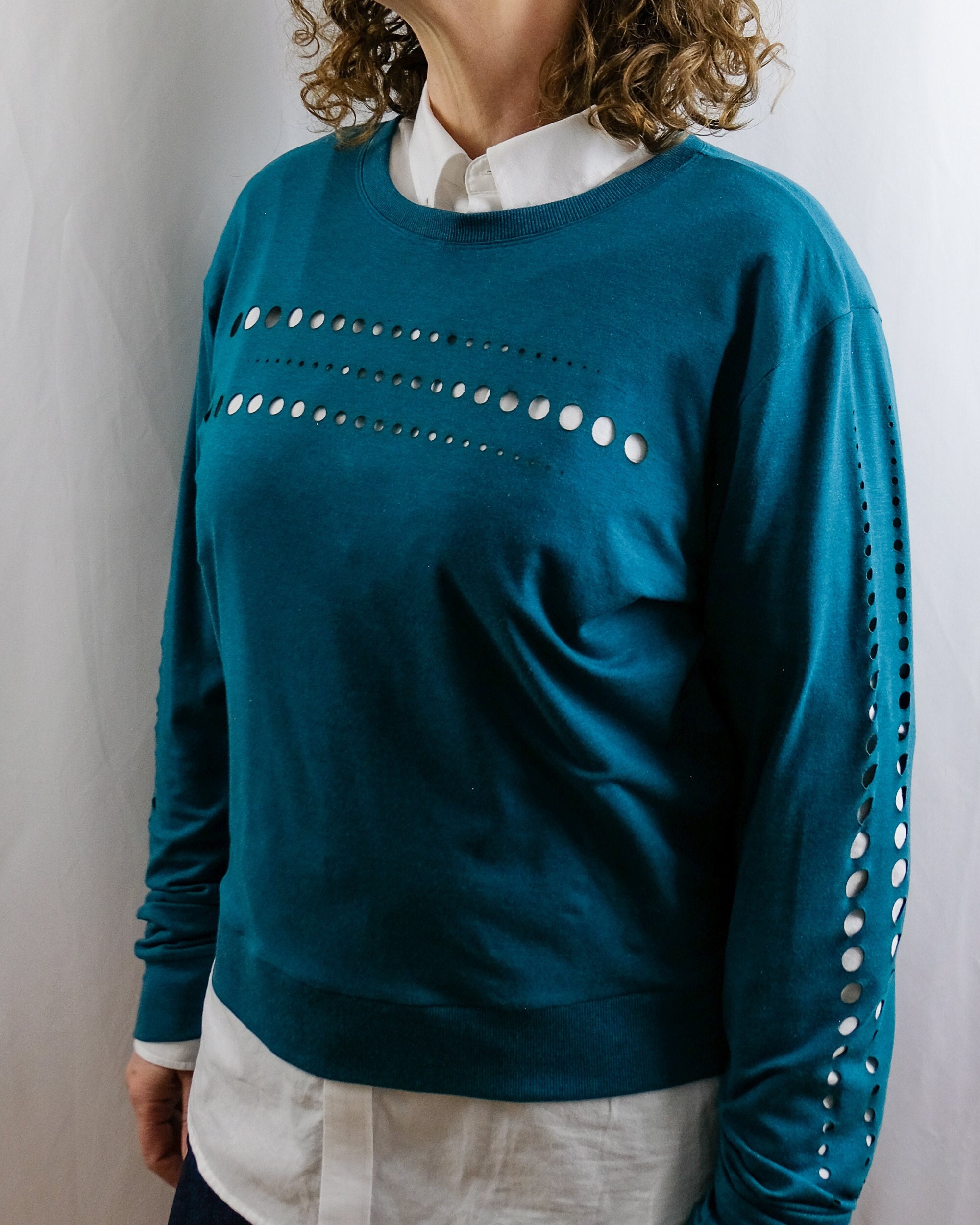 Laser-cut Gender-neutral Adult Sweatshirts, Trendy Cutout Crewneck ...