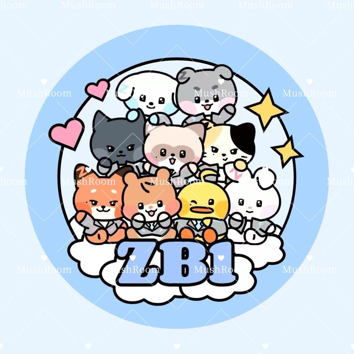 Zerobaseone Zb1 Zeroni Cute Round Stickers - Etsy