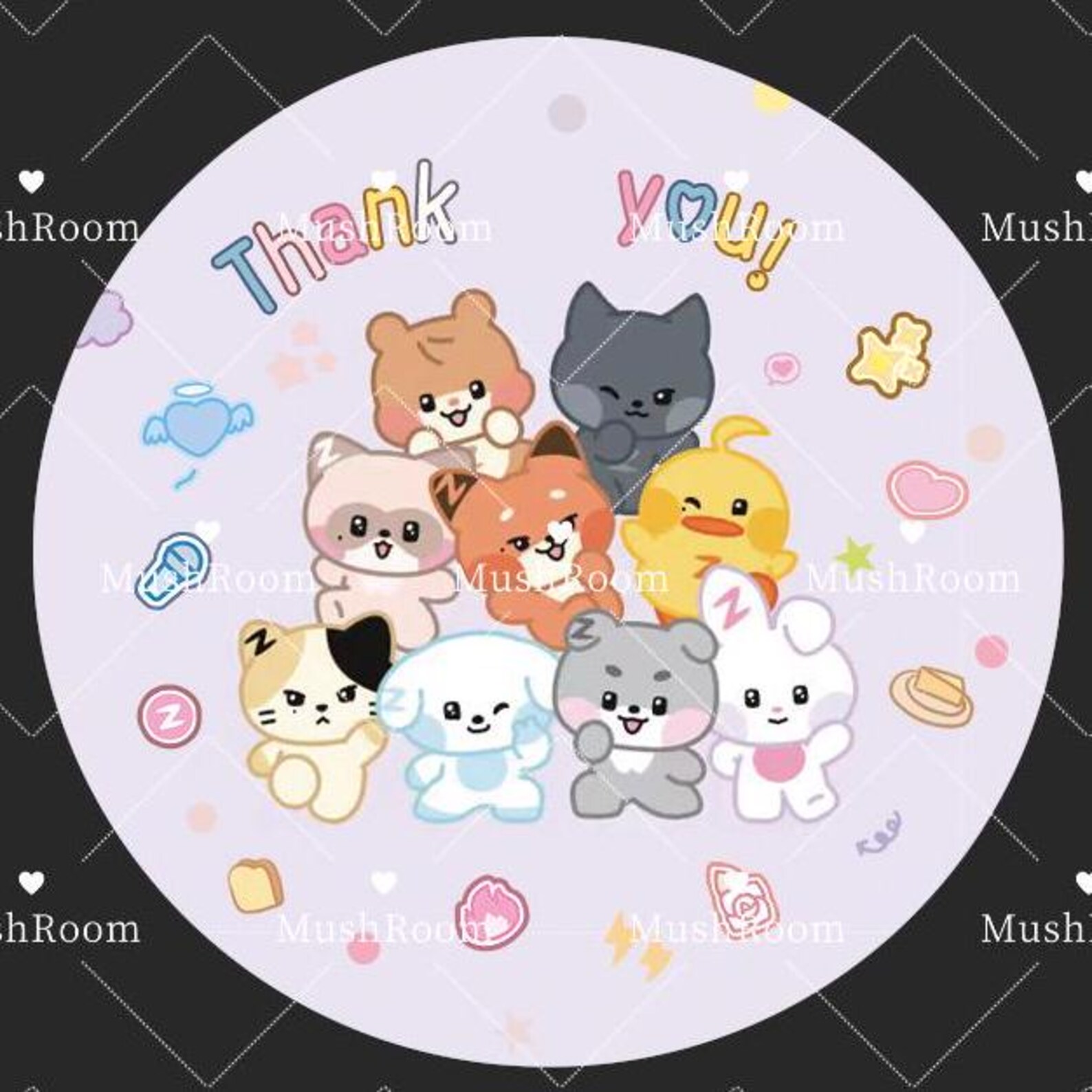 Zerobaseone Zb1 Zeroni Cute Round Stickers - Etsy