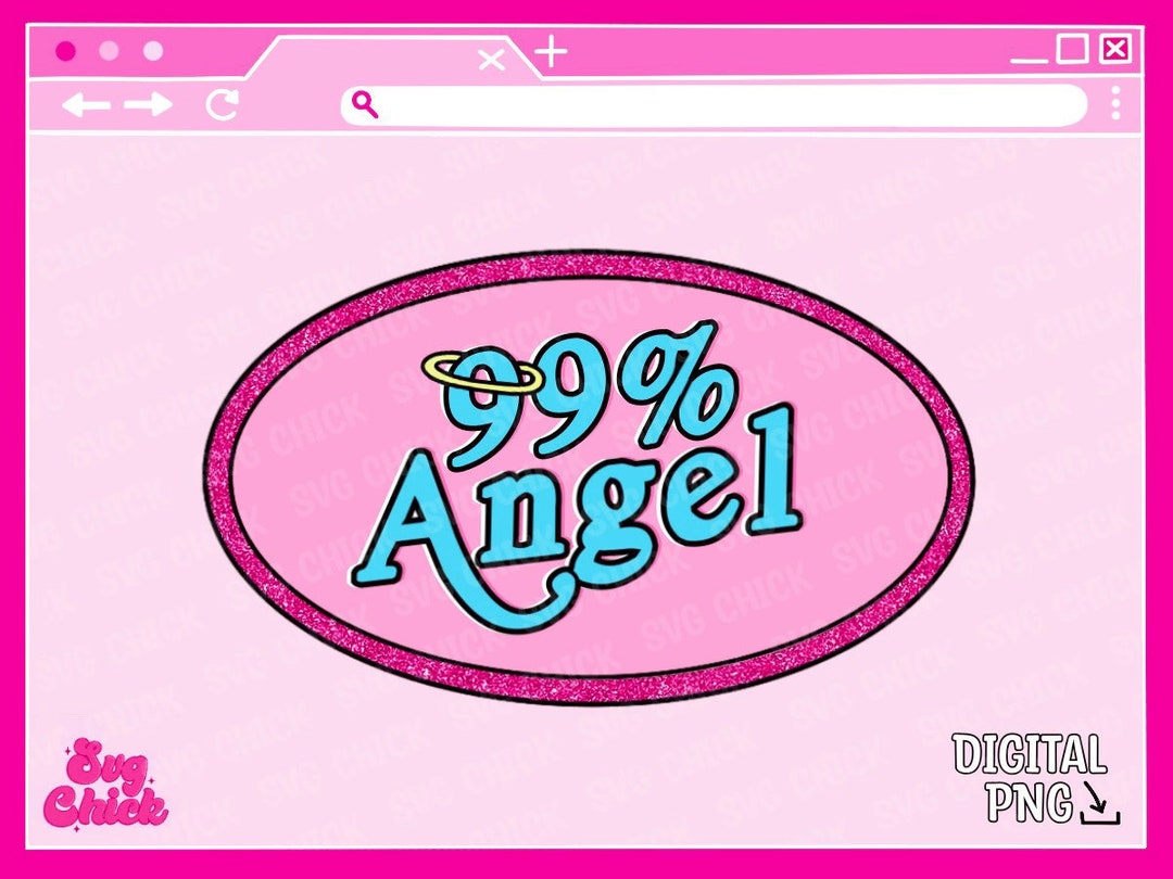 99% Angel SVG, Devil Angel SVG, Trendy Girly Quote SVG, Pink Clip Art ...