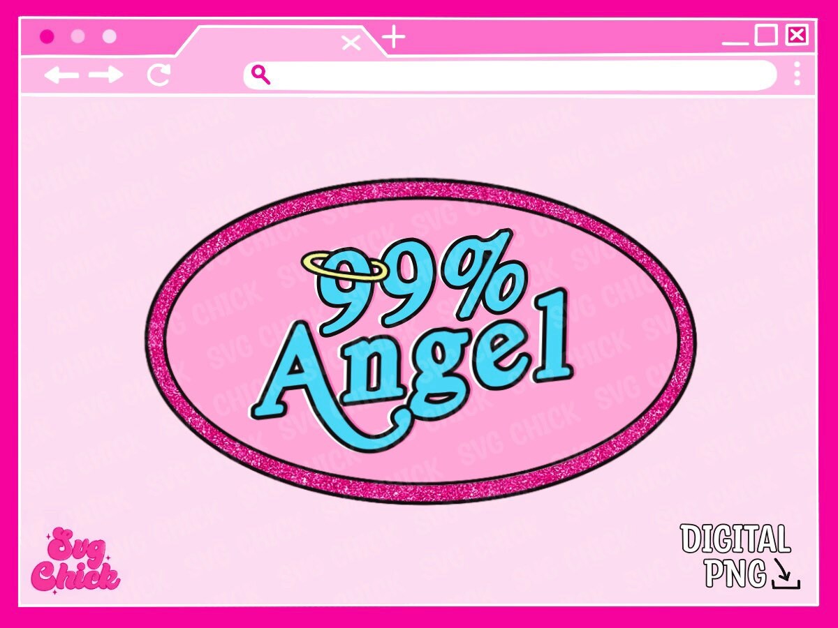 99% Angel SVG, Devil Angel SVG, Trendy Girly Quote SVG, Pink Clip Art ...
