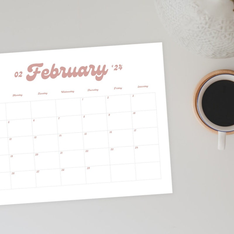 Retro Calendar - Etsy