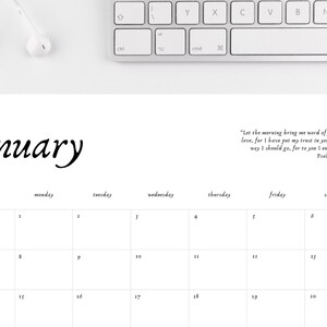 Printable 2024 Calendar Scripture Bible Verse Monthly Planner 2024 ...