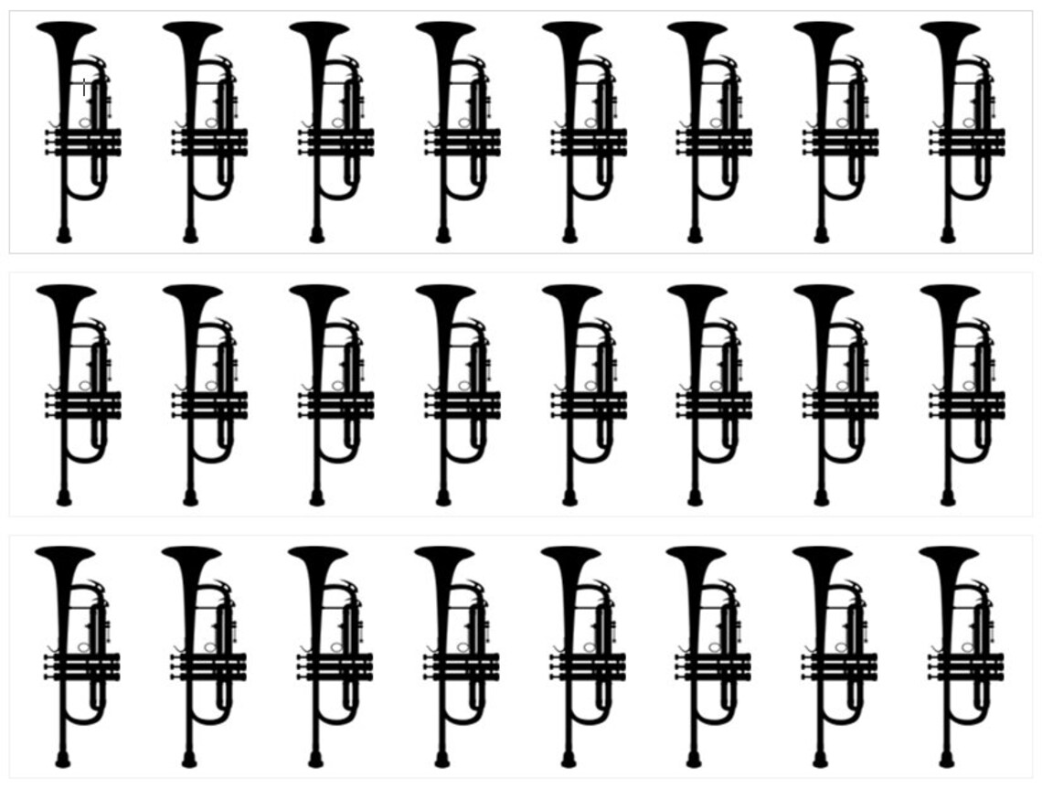 Trumpet Edible Wraps EDIBLE Music Strips for Cake Music Notes Cake ...