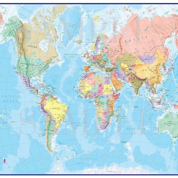 Cake With World Map - Etsy