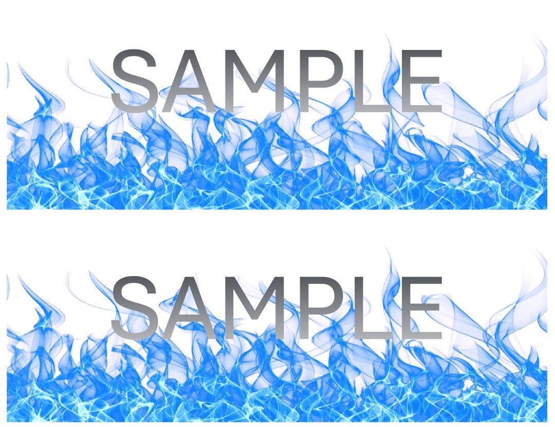 Blue FIRE EDIBLE Image Cake Decorations FIRE Cake Stripes High Quality ...