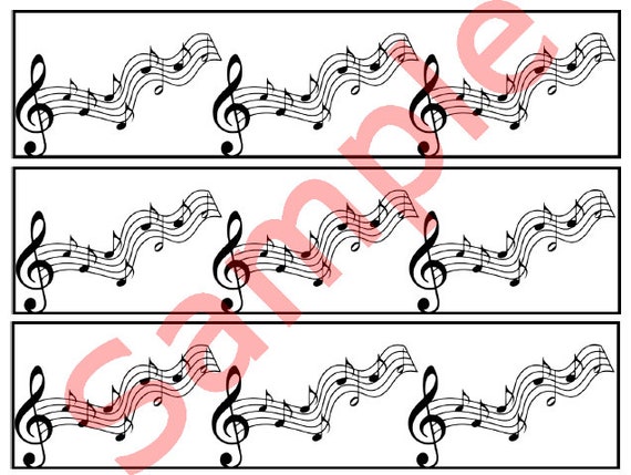 EDIBLE Music Notes Strips for Cake Music Notes Cake Wraps - Etsy