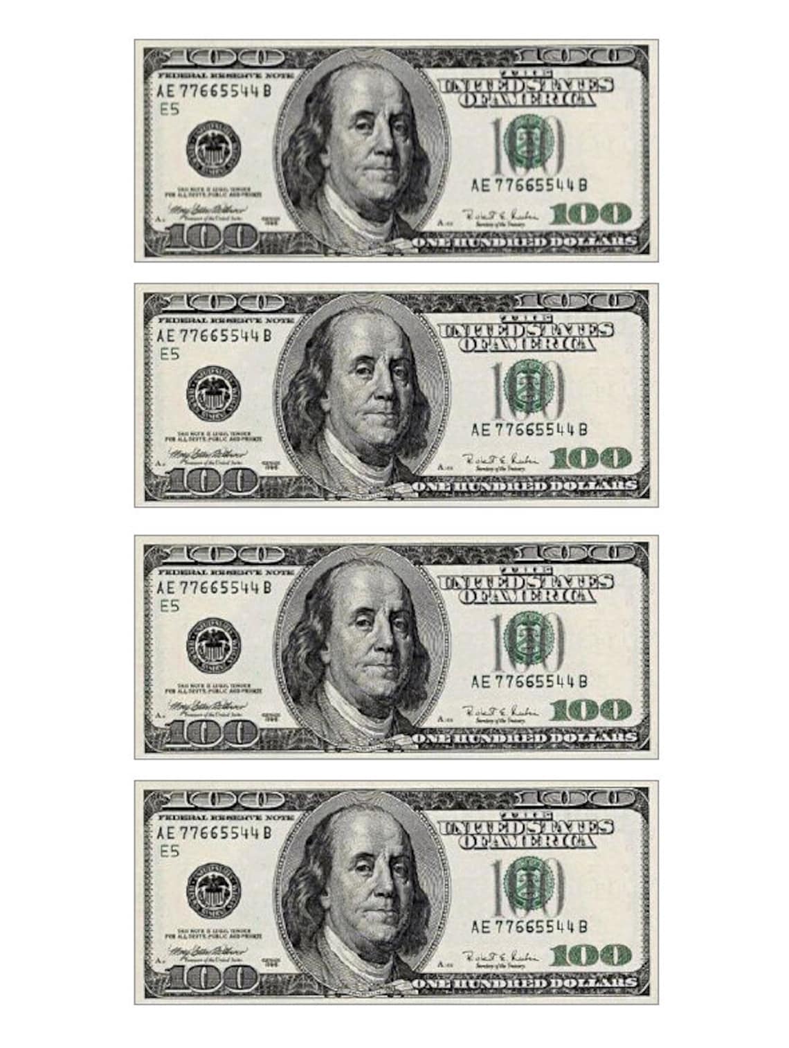 100 DOLLAR BILLS Cake Topper Imagen DINERO Torta Decoración | Etsy