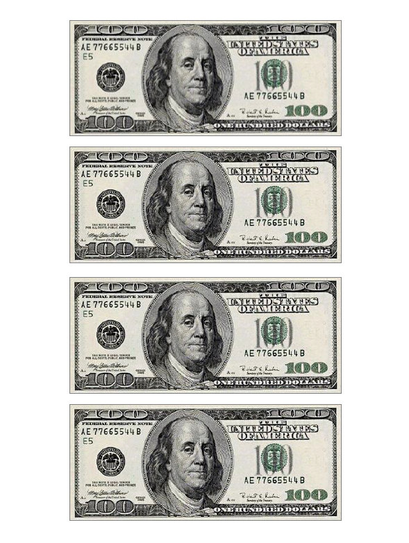Billetes de 100 dólares topper imagen dinero pastel decoración | Etsy