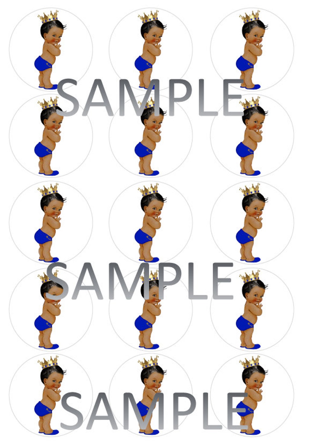 Royal Blue and Gold Little Prince Baby EDIBLE Cake Topper Image Prince ...