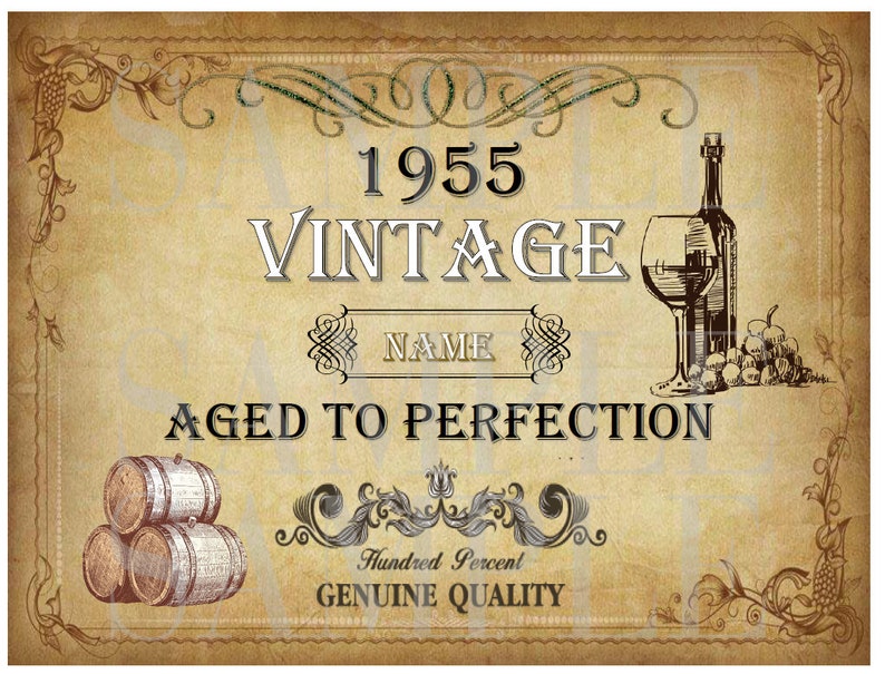 Vintage Aged To Perfection Edible Cake Topper Image Genuine Quality