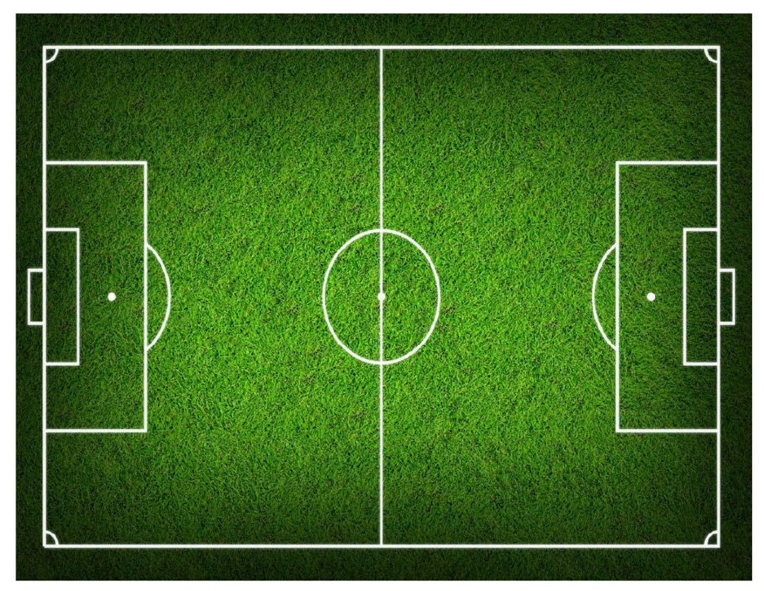 SOCCER FIELD Cake Topper Image Boys SOCCER Cake Decoration Frosting 1/4 ...