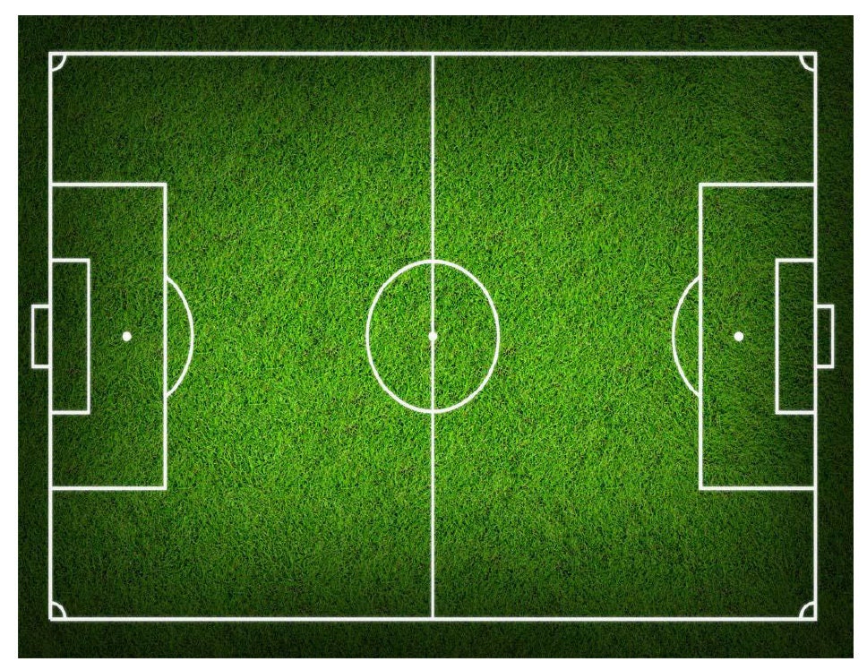 SOCCER FIELD Cake Topper Image Boys SOCCER Cake Decoration Frosting 1/4 ...