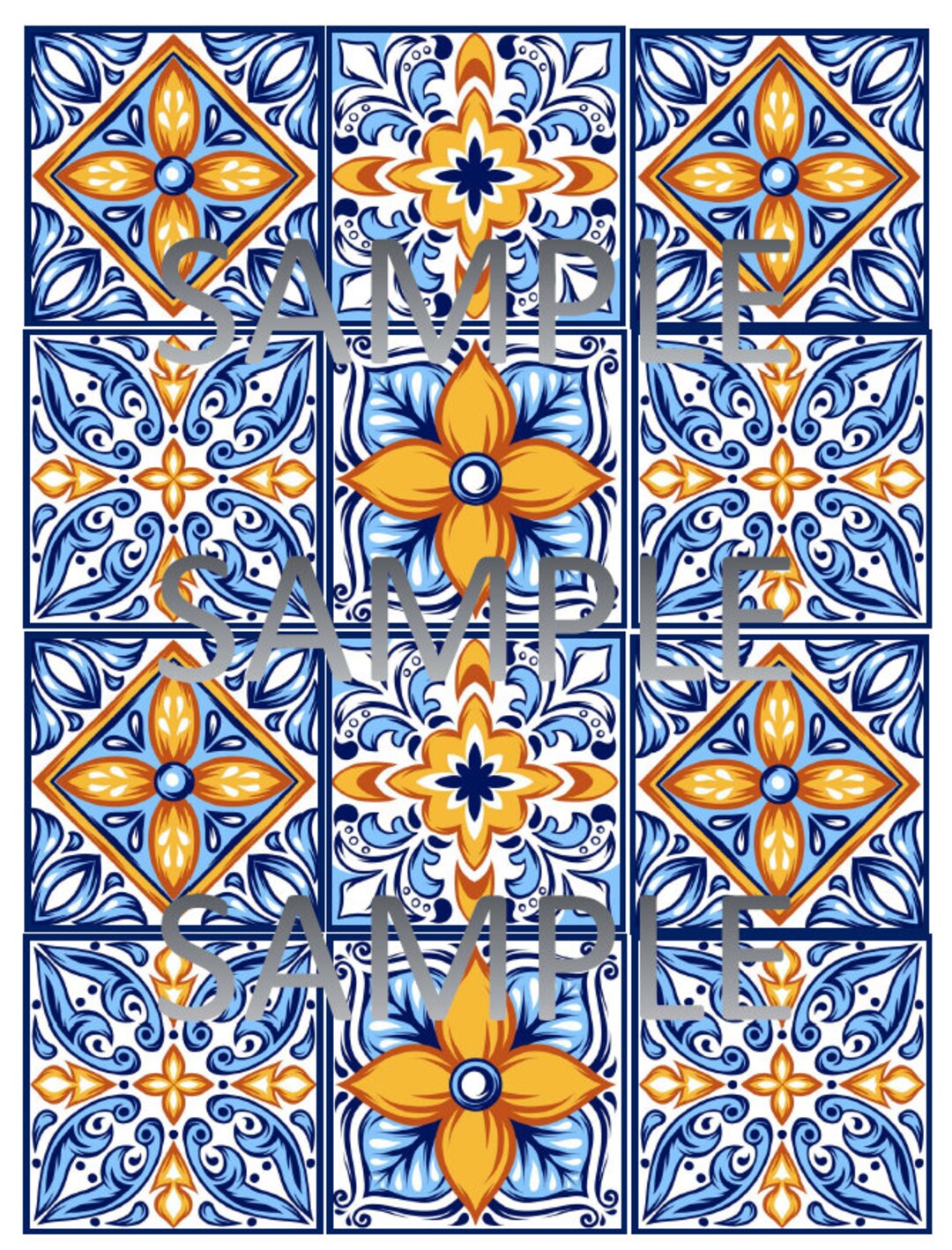 Edible Image Italian Tile Wedding Favors Tile Cookies Custom Edible ...