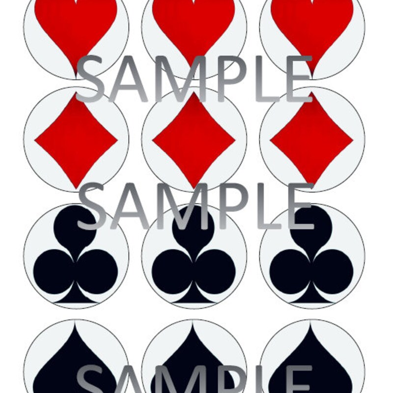 Playing Card Cake Topper - Etsy