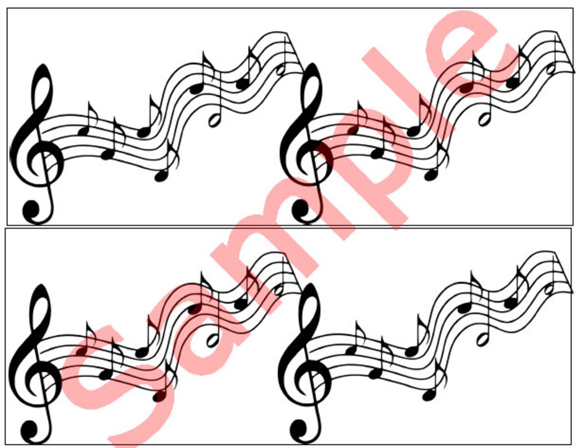 EDIBLE Music Notes Strips for Cake Music Notes Cake Wraps - Etsy