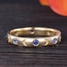 Unique Sun Engagement Ring Set Moonstone Sapphire Wedding Ring Yellow ...