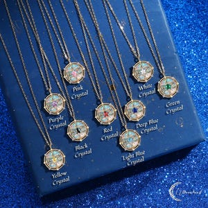 Vintage Pink Crystal Star Pendant Necklace Yellow Gold North Star ...