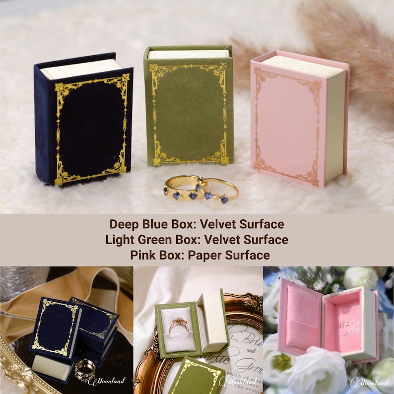Magic Book Gift Box, Light Green Ring Gift Box, Necklace Gift Box ...