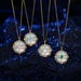 Vintage Pink Crystal Star Pendant Necklace Yellow Gold North Star ...