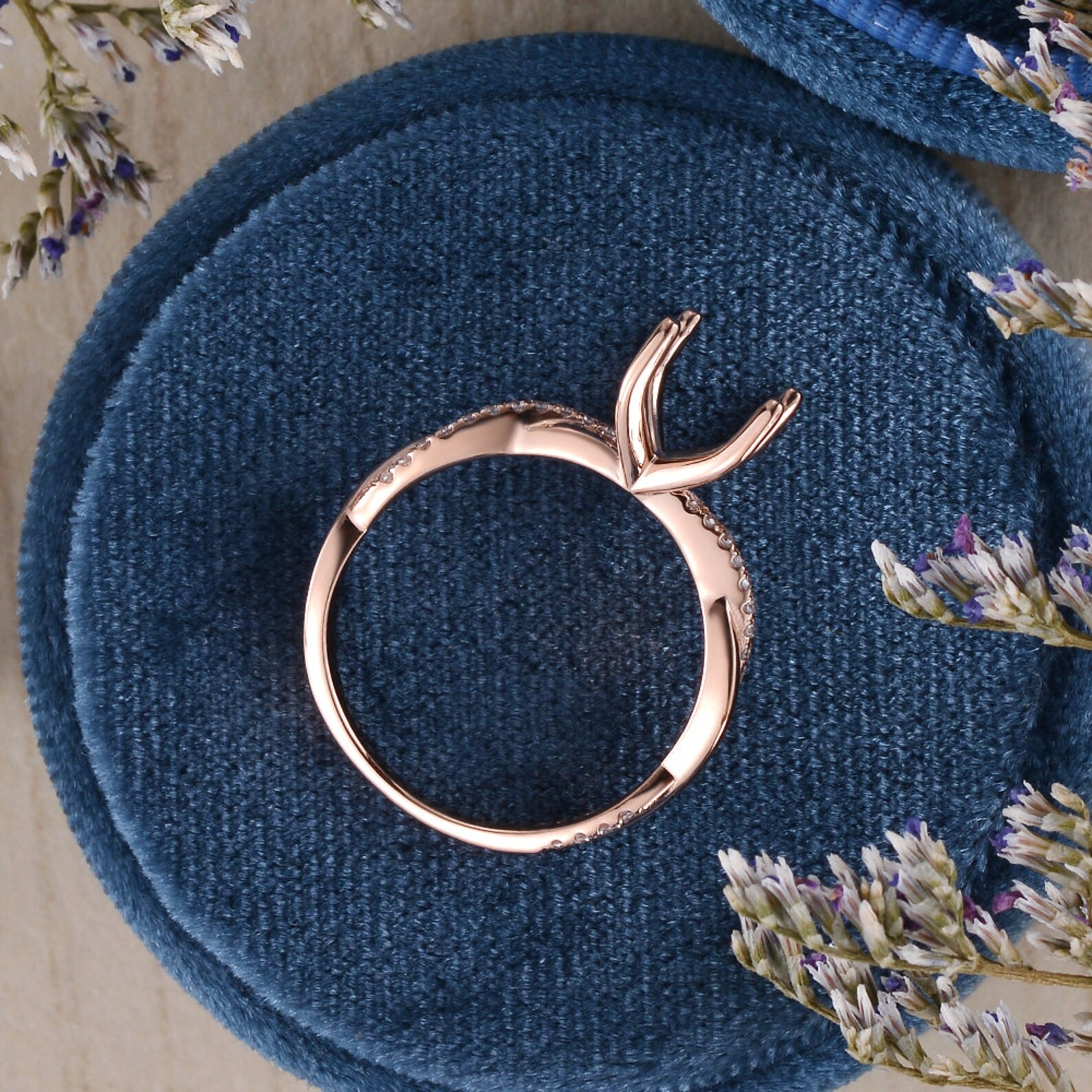 Diamond Ring Setting Custom Ring Setting Semi Mounting Rose - Etsy