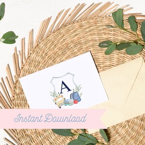 Custom Back-to-school Watercolor Crest Template for Teachers, Printable ...