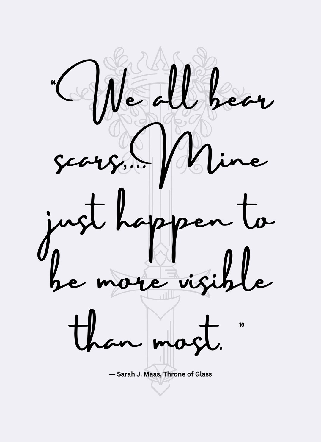Throne of Glass Quote Poster - Etsy