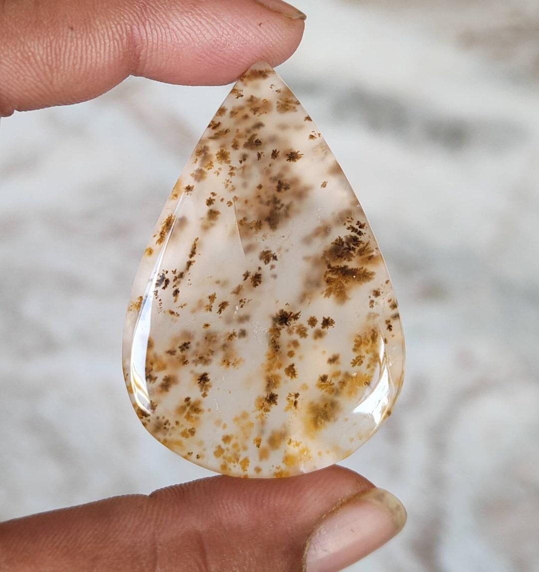 Natural Dendritic Moss Agate Cabochon,51x35mm,70cts.....8502 - Etsy