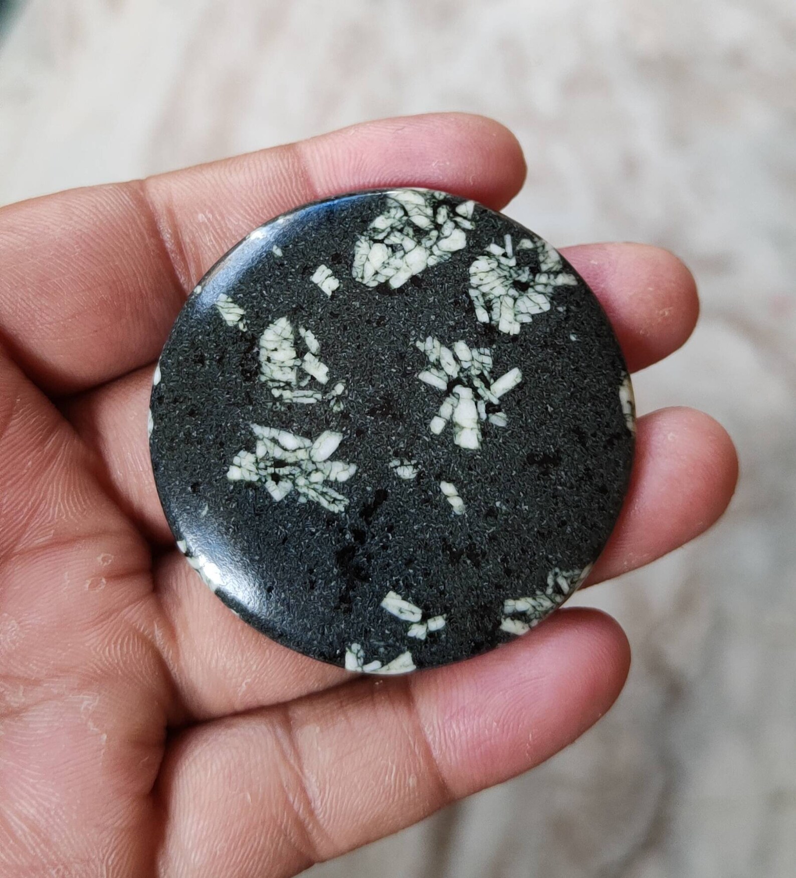 Natural Chinese writing stone cabochon49x49mm114.50cts | Etsy