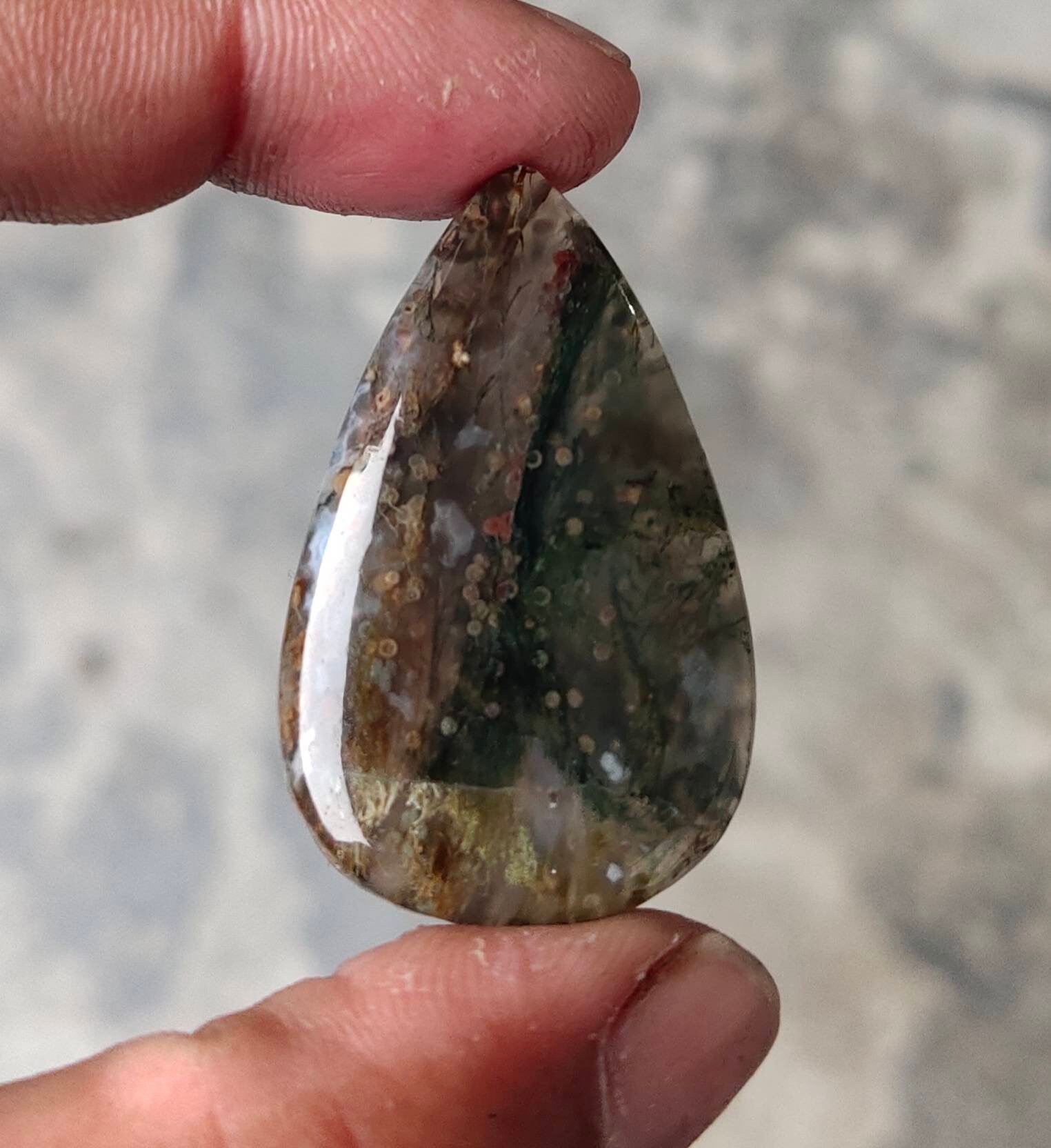 Natural Moss Agate Loose Gemstone Moss Agate - Etsy UK