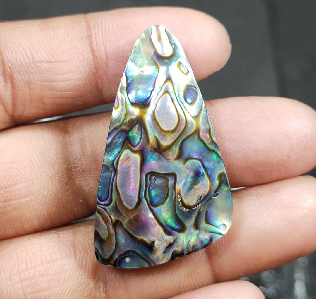 Natural Abalone Shell Cabochon,37x22mm,42cts, - Etsy