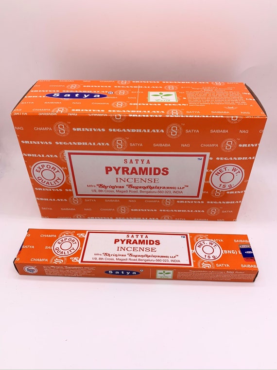 Satya Nag Champa Pyramids Incense Sticks 15 Gram Box Bulk | Etsy