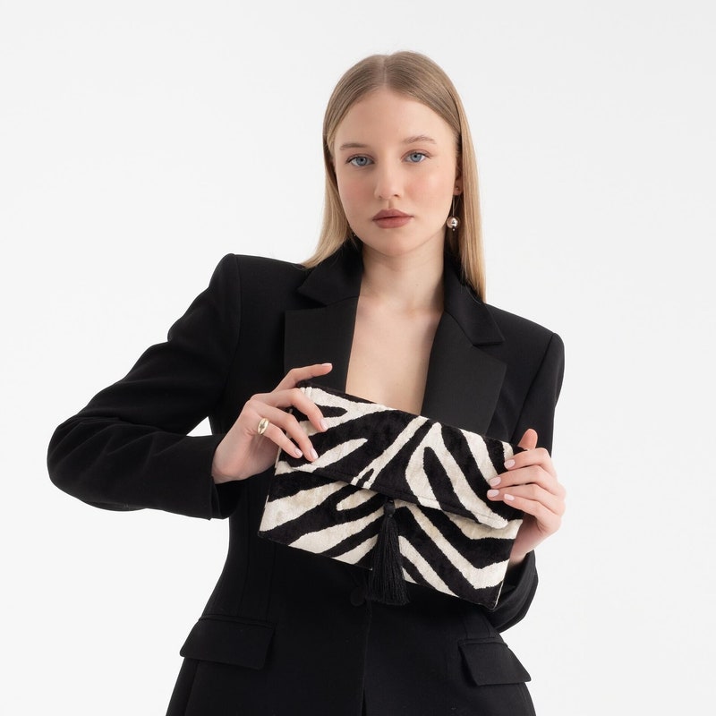 Zebra Handbag - Etsy