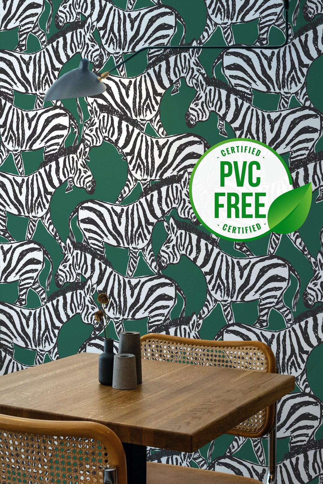 Green Zebra Wallpaper Removable Peel and Stick Wallpaper or Unpasted ...
