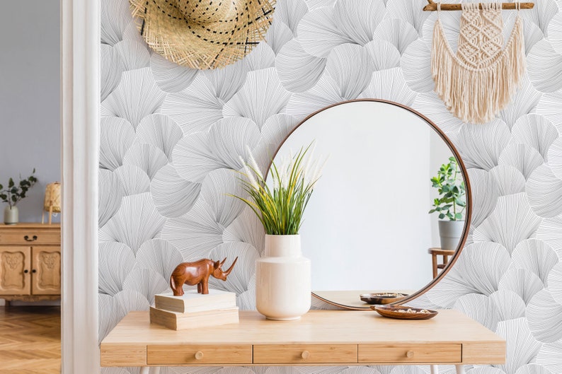 Black and White Line Art Wallpaper Removable Peel and Stick - Etsy