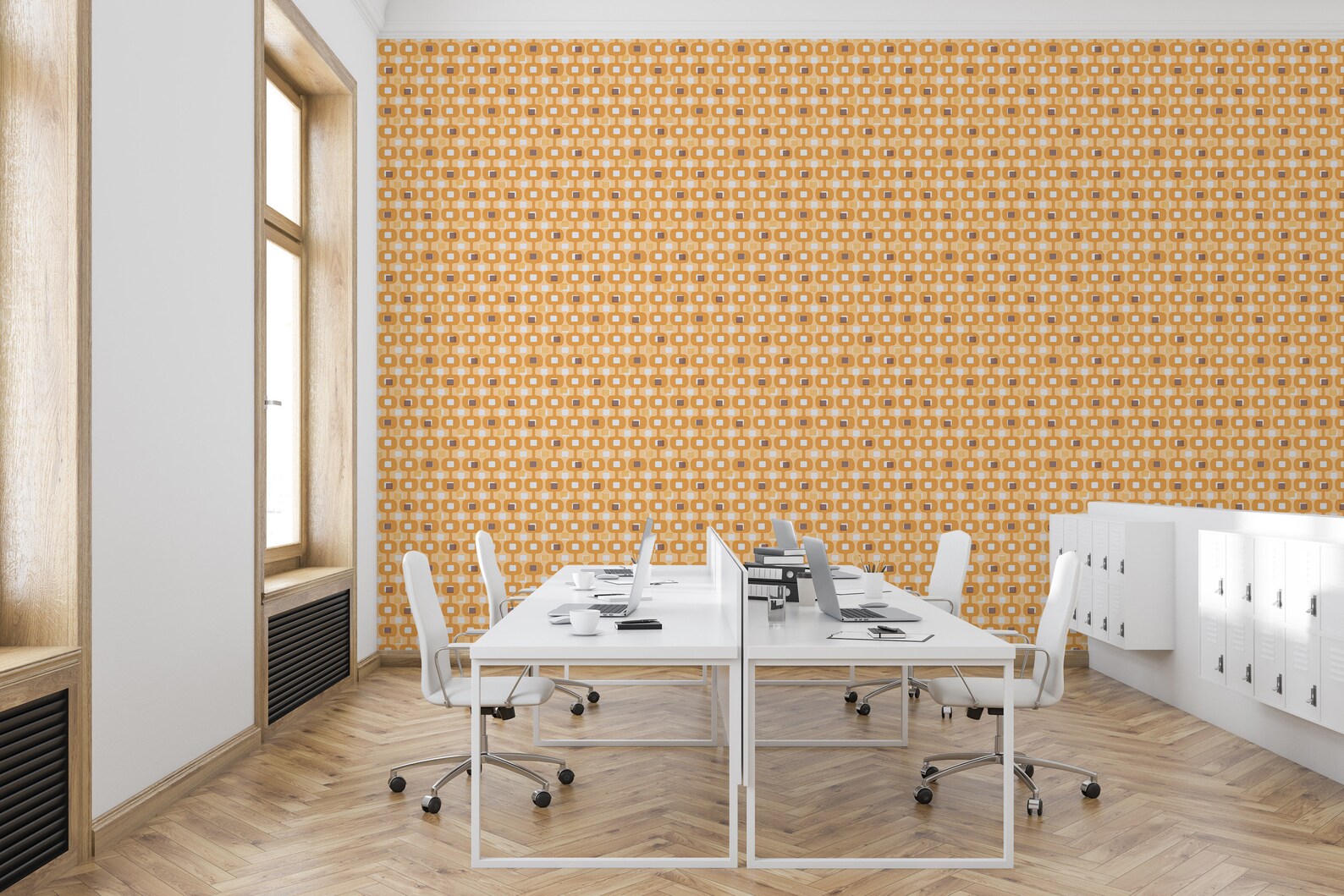 Yellow Mid-century Modern Wallpaper Removable Peel and Stick - Etsy