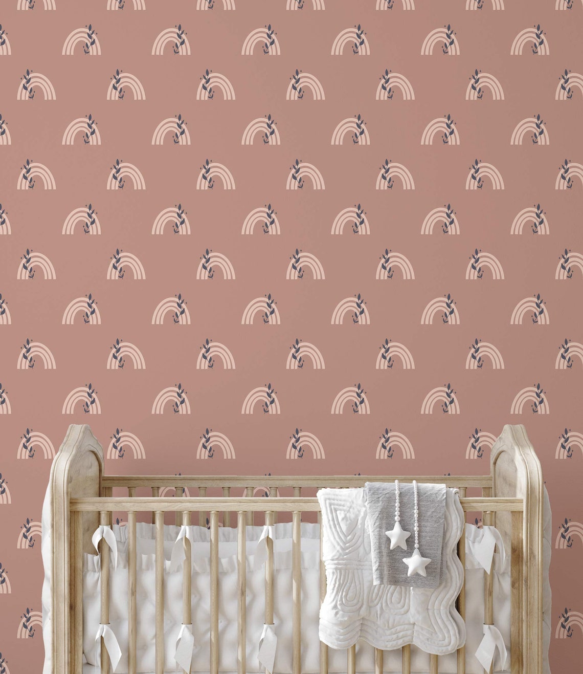 Boho Rainbow Wallpaper Removable Peel and Stick Wallpaper or | Etsy