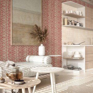 Red Abstract Wallpaper Removable Peel and Stick Wallpaper or - Etsy