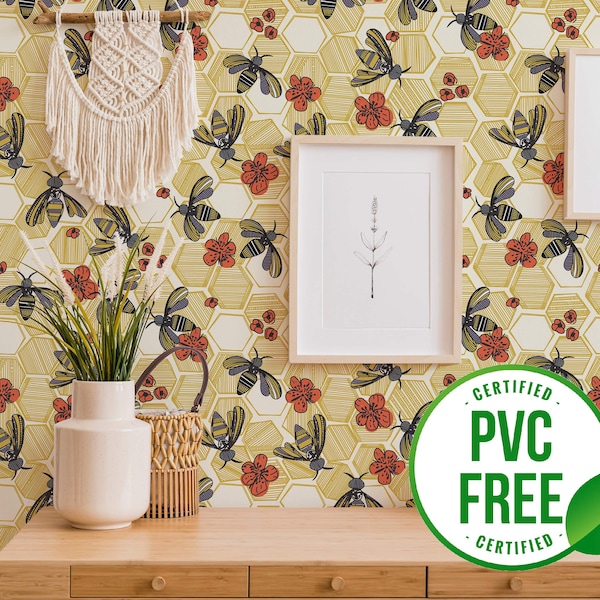 Bee Wallpaper - Etsy