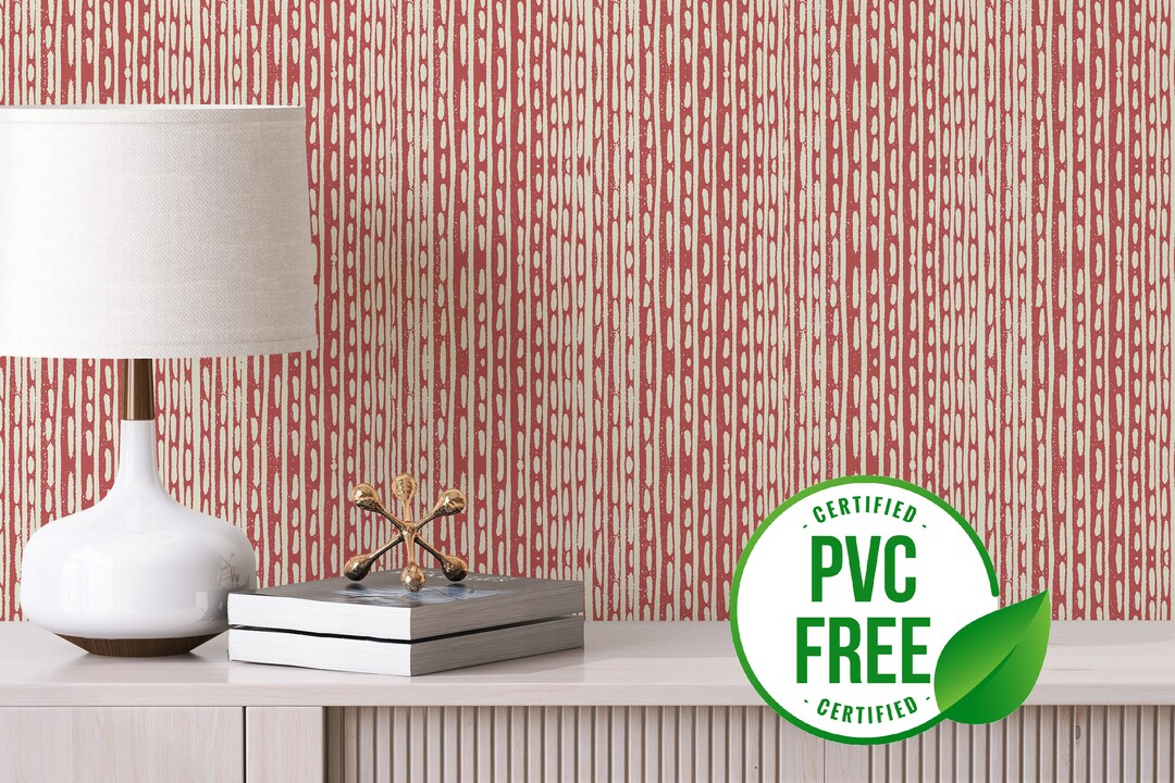 Red Abstract Wallpaper Removable Peel and Stick Wallpaper or - Etsy