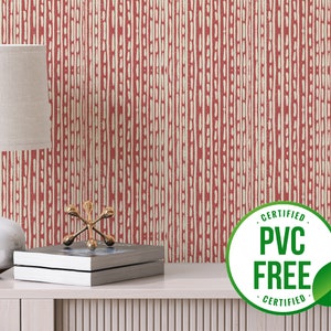Red Abstract Wallpaper Removable Peel and Stick Wallpaper or - Etsy