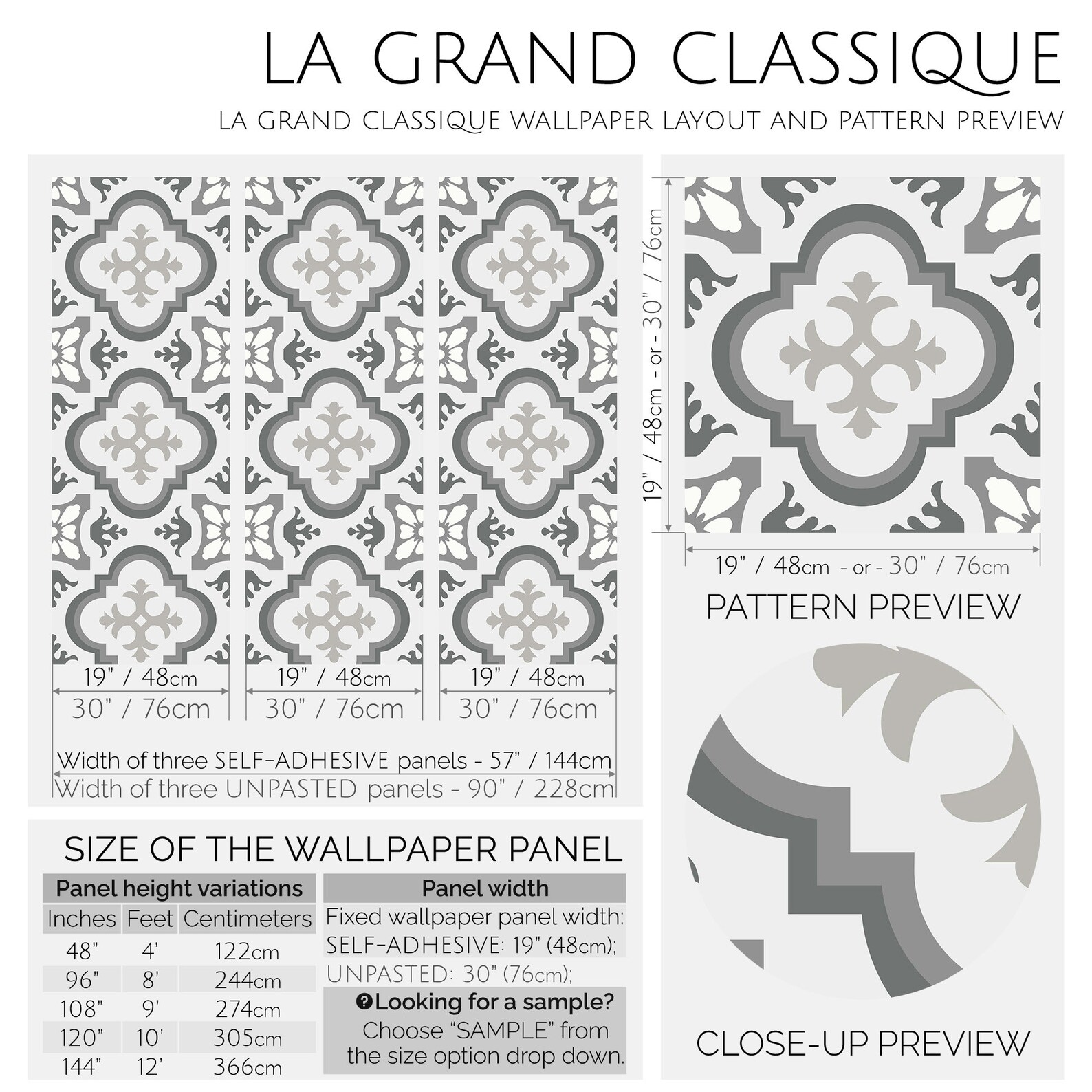 Gray French Tile Wallpaper Removable Peel and Stick - Etsy