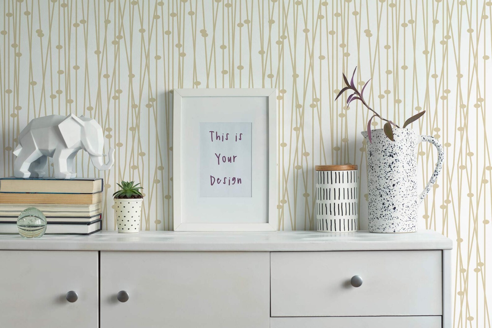 Retro Line Self-adhesive Wallpaper 70s Removable Peel and - Etsy