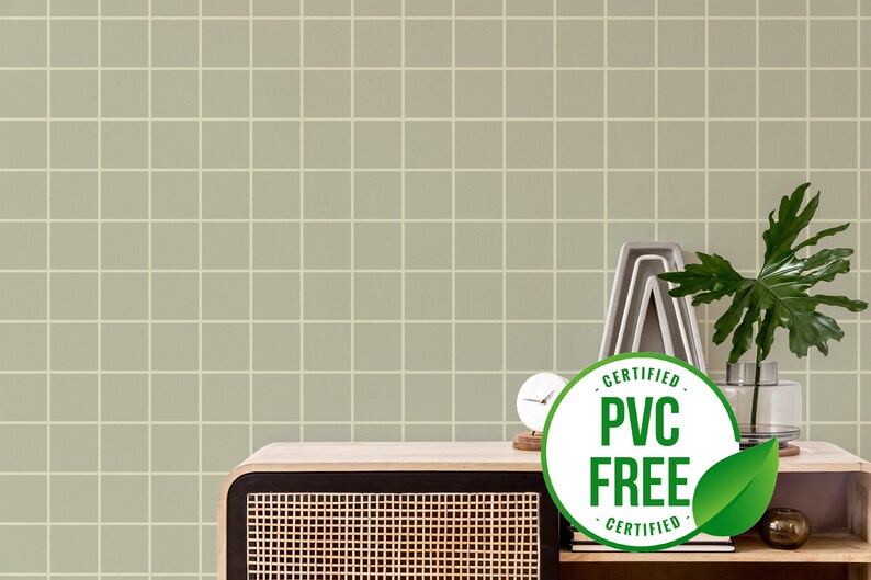 Sage Green Grid Wallpaper Removable Peel and Stick Wallpaper - Etsy
