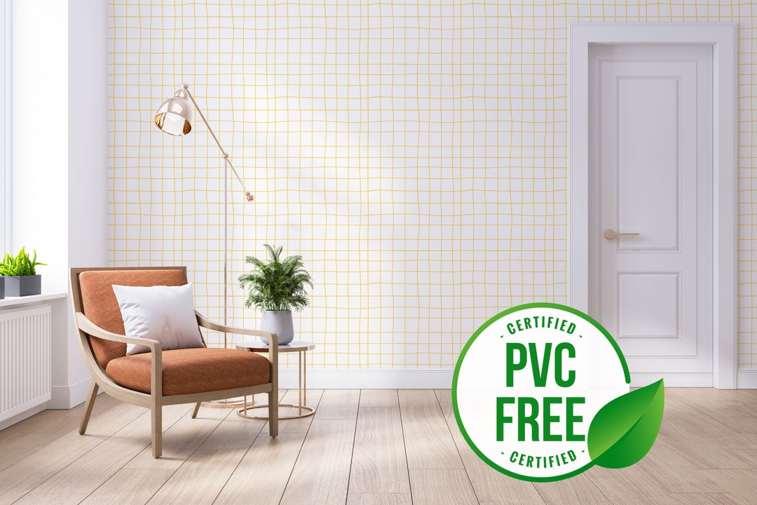 Yellow Aesthetic Grid Self-adhesive Wallpaper Geometric - Etsy