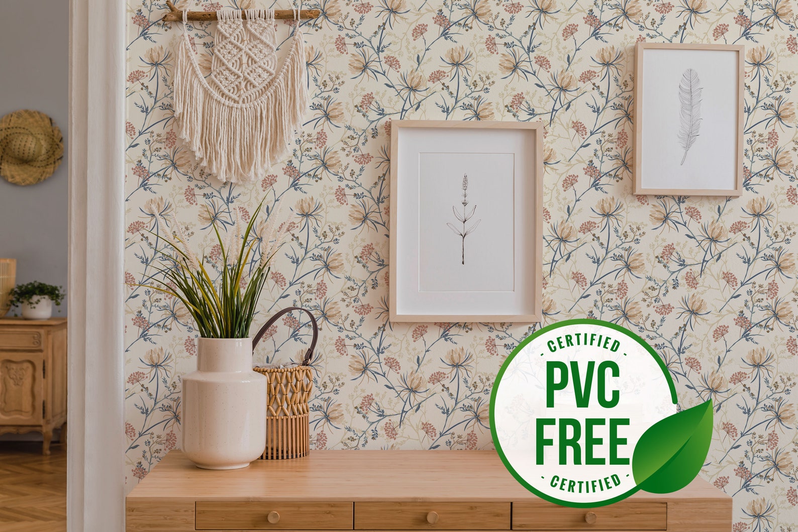 Vintage Floral Self-adhesive Wallpaper Plants Removable Peel | Etsy