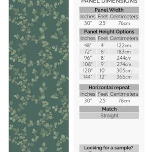 Green Seamless Tree Wallpaper | Removable Peel and Stick Wallpaper or ...
