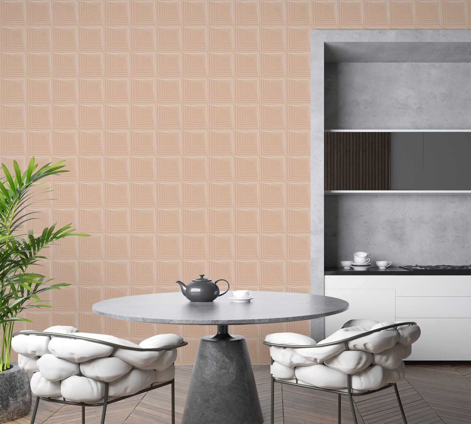 Beige Tile Wallpaper Removable Peel and Stick Wallpaper or - Etsy