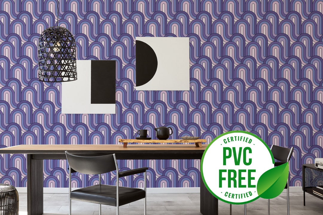 Purple Retro Wave Wallpaper Removable Peel and Stick Wallpaper or ...
